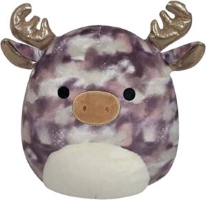 squishmallows 8" greggor the moose with golden antlers