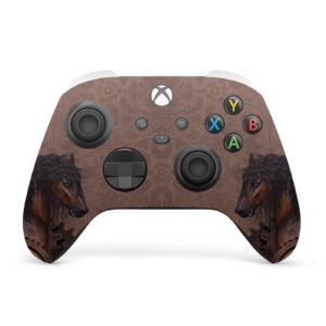 head case designs officially licensed simone gatterwe mechanical gear steampunk horse vinyl sticker gaming skin decal cover compatible with xbox series x/s controller