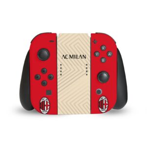 head case designs officially licensed ac milan away 2021/22 crest kit vinyl sticker gaming skin decal cover compatible with nintendo switch joy-con controller