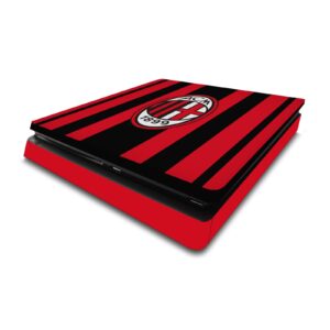 head case designs officially licensed ac milan home 2021/22 crest kit vinyl sticker gaming skin decal cover compatible with sony playstation 4 ps4 slim console