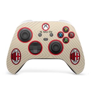 head case designs officially licensed ac milan away 2021/22 crest kit vinyl sticker gaming skin decal cover compatible with xbox series x/s controller