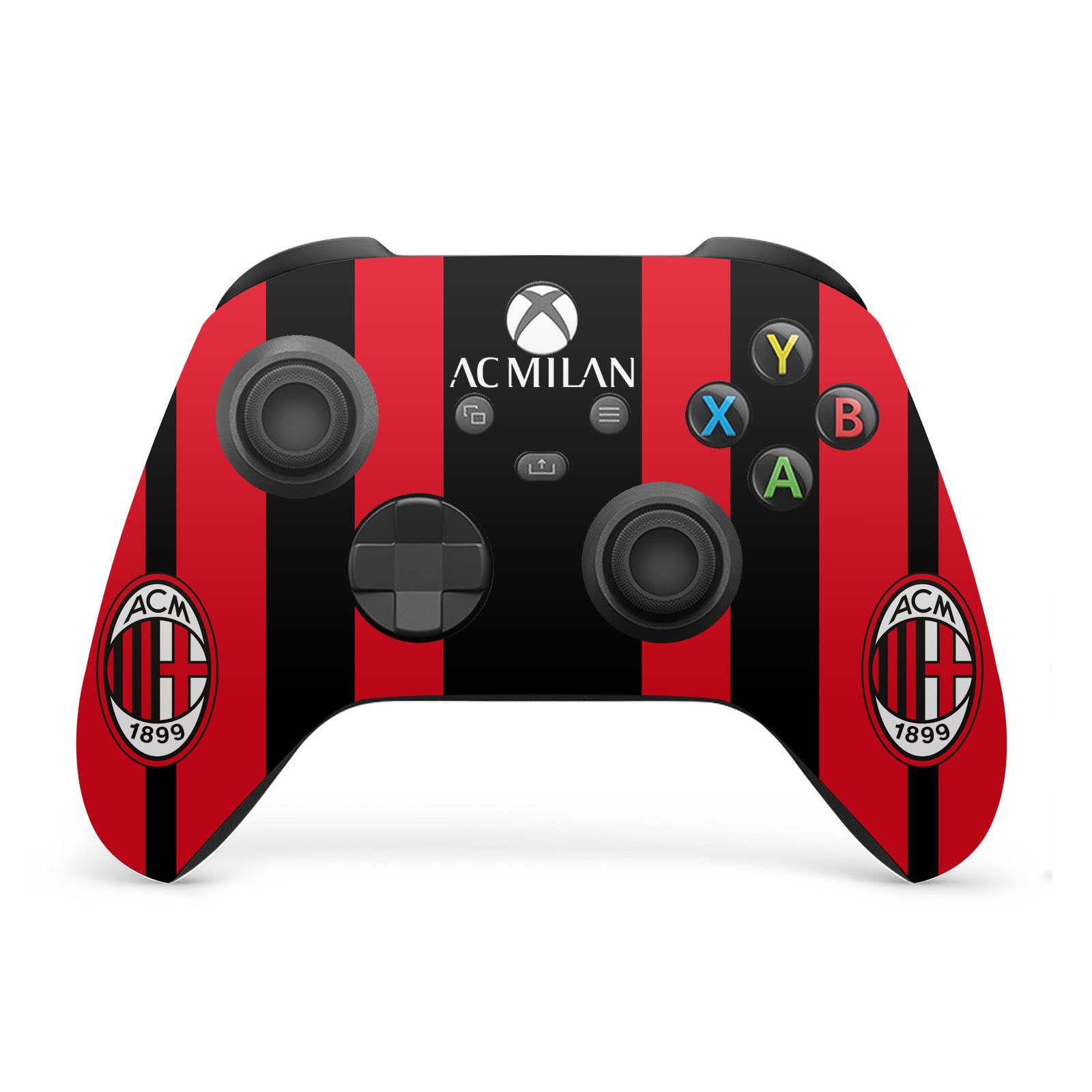 Head Case Designs Officially Licensed AC Milan Home 2021/22 Crest Kit Vinyl Sticker Gaming Skin Decal Cover Compatible with Xbox Series X Console and Controller Bundle