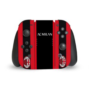 head case designs officially licensed ac milan home 2021/22 crest kit vinyl sticker gaming skin decal cover compatible with nintendo switch joy-con controller