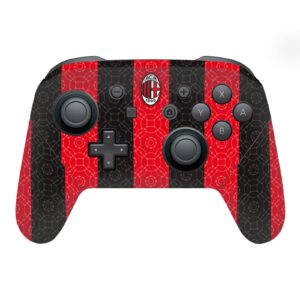 head case designs officially licensed ac milan home 2020/21 crest kit vinyl sticker gaming skin decal cover compatible with nintendo switch pro controller