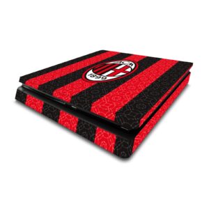 head case designs officially licensed ac milan home 2020/21 crest kit vinyl sticker gaming skin decal cover compatible with sony playstation 4 ps4 slim console