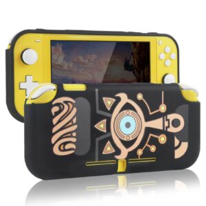 tikodirect protective case for switch lite, soft cover shock absorption anti-scratch shell with cute pattern, black