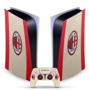 head case designs officially licensed ac milan away 2021/22 crest kit vinyl faceplate sticker gaming skin decal compatible with sony playstation 5 ps5 digital edition console and dualsense controller