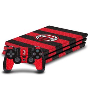 head case designs officially licensed ac milan home 2020/21 crest kit vinyl sticker gaming skin decal cover compatible with sony playstation 4 ps4 pro console and dualshock 4 controller