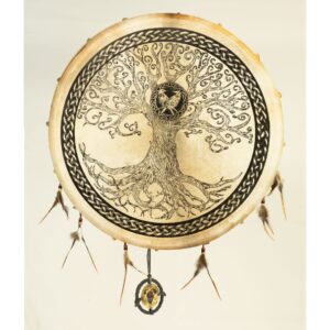 shaman drum goat 20 inch tree of life