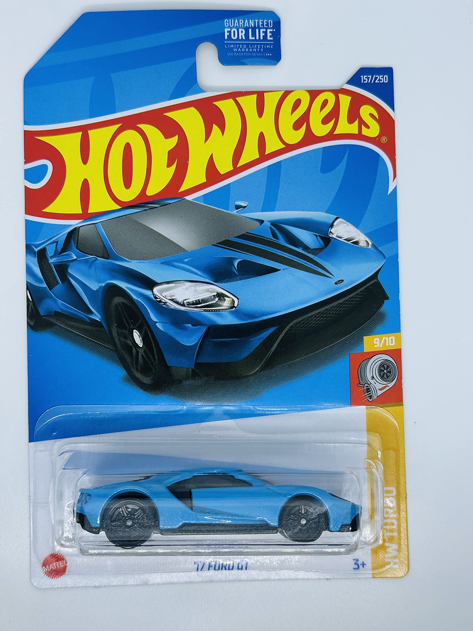 Hot Wheels - '17 Ford GT - Blue - HW Turbo 9/10-157/250 - Mint/NrMint Ships Bubble Wrapped in a Box