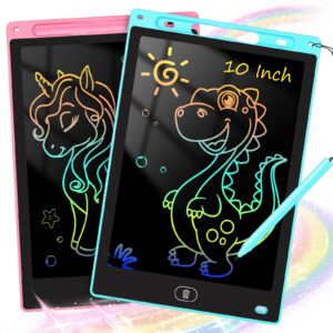 ktebo 2 pack 10 inch lcd writing tablet for kids - preschool drawing tablet toys & toddler travel essential toys, christmas stocking stuffers for kids