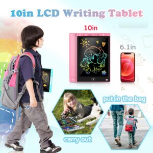 KTEBO 2 Pack 10 Inch LCD Writing Tablet for Kids - Preschool Drawing Tablet Toys & Toddler Travel Essential Toys, Christmas Stocking Stuffers for Kids