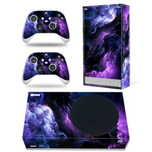 skin sticker for x box series s console and controller, full cover wrap protector decal compatible with xbox series s (purple)