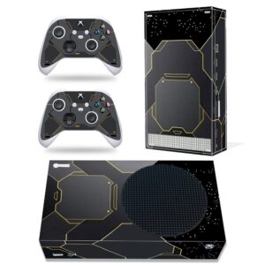 skin sticker for x box series s console and controller, full cover wrap protector decal compatible with xbox series s (black)