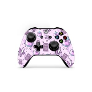 zoomhitskins controller skin compatible with x1 s and x1 x, vinyl sticker technology, magic crystal tarot purple portion purple pastel cute, durable, 1 skin, made in the usa