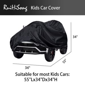 RuiHiSong Kids Car Cover,Outdoor Heavy Duty 600D Power Wheels for Kids Waterproof Cover,Kids Ride-On Toy Car Cover with Buckle and Vent,All Weather,The Handle is a Reflective Strip Again