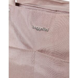 Baggallini The Only Bag - Multi-Compartment Crossbody Tote Bag for Women, Blush Shimmer