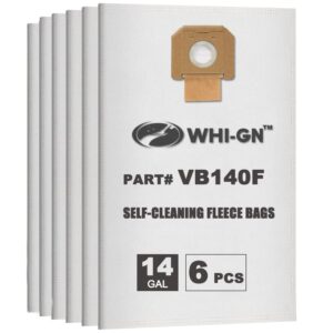 whi-gn replacement for bosch bags, vb140f fleece filter bags, compatible with bosch 14 gallon dust extractors vac140 (6 pack)