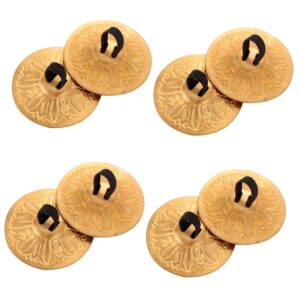 milisten props 4 pairs copper finger cymbal finger cymbals for dancer finger percussion cymbal finger chimes kids' musical instruments finger cymbal for performance aldult dress child