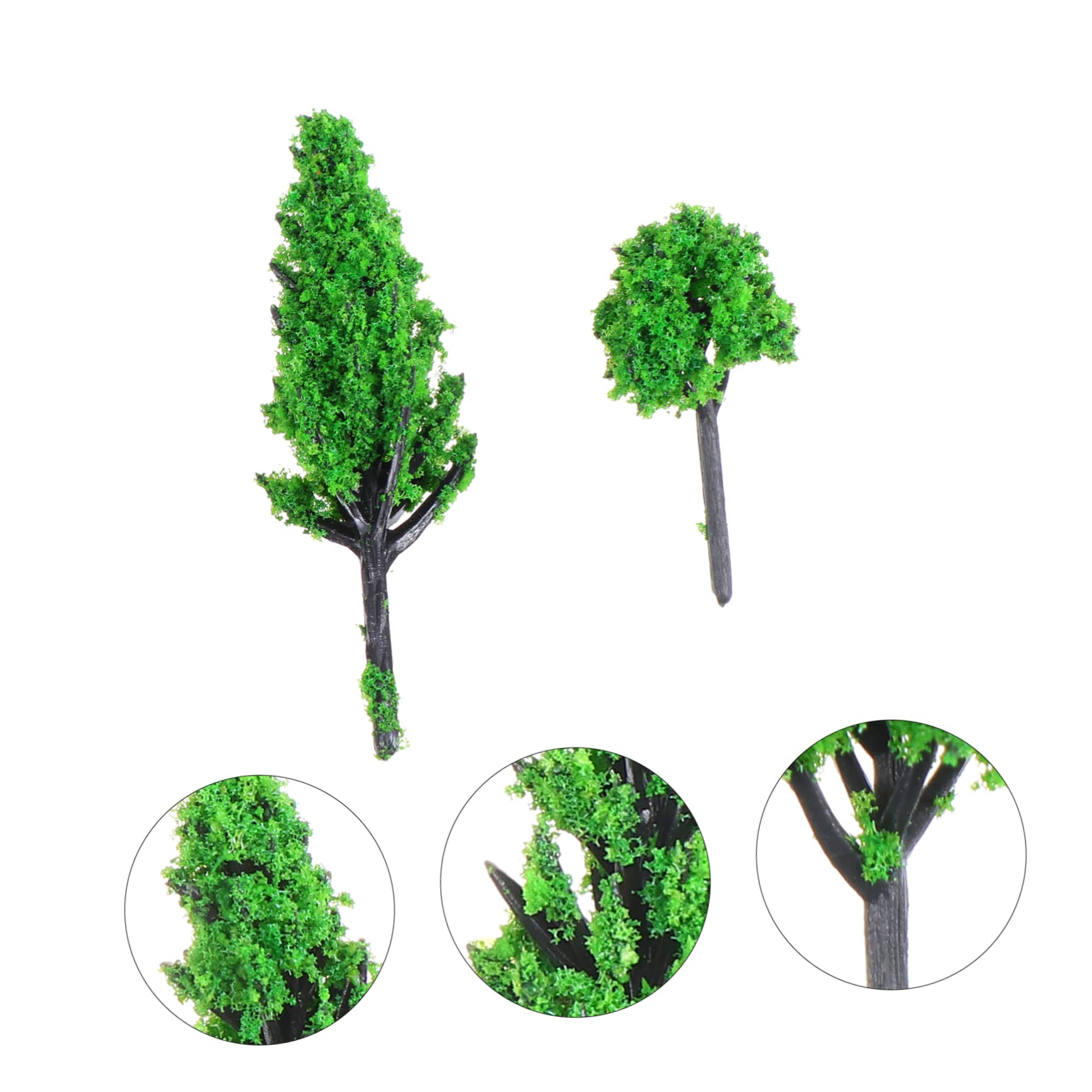 ibasenice 80 pcs Tree Scenics Trees Model Plastic Scene Train Railroad Architecture Woodland Diorama Project Mixed Crafts Supplies Landscape DIY Pine Layout Accessories for Mini Building