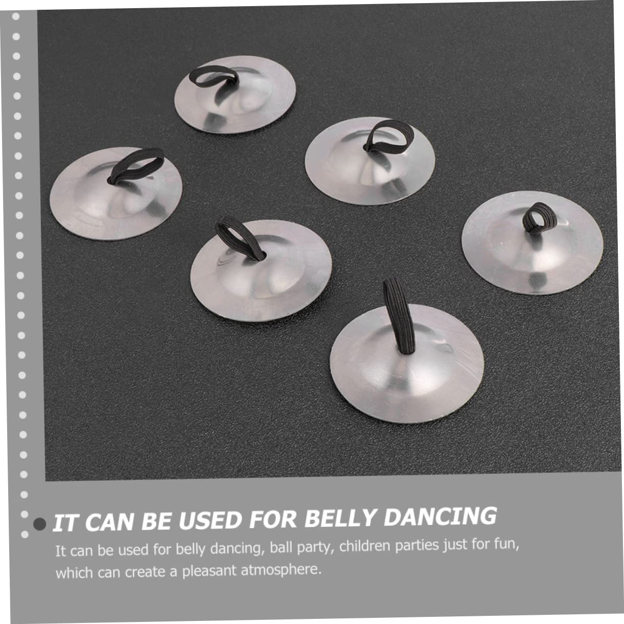 Milisten 5 Pairs Belly Dancing Finger Cymbals Mini Finger Thumb Cymbals Birthday Noise Makers Finger Bells Belly Dancer Kids Childrens Small Finger Cymbals Wooden Gadget Copper