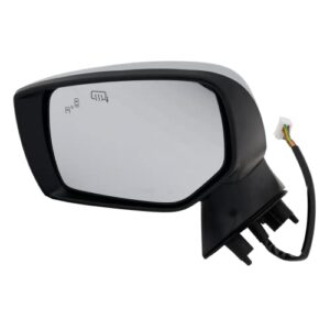 kool vue mirror compatible with 2015-2017 subaru outback and 2015-2017 legacy driver side with heated, manual folding, power glass, blind spot glass, in-housing signal light - su1320174