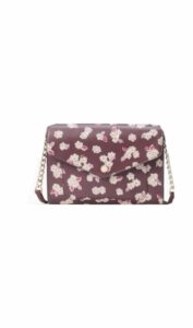 kate spade tinsel flap glitter crossbody purse (deep berry)