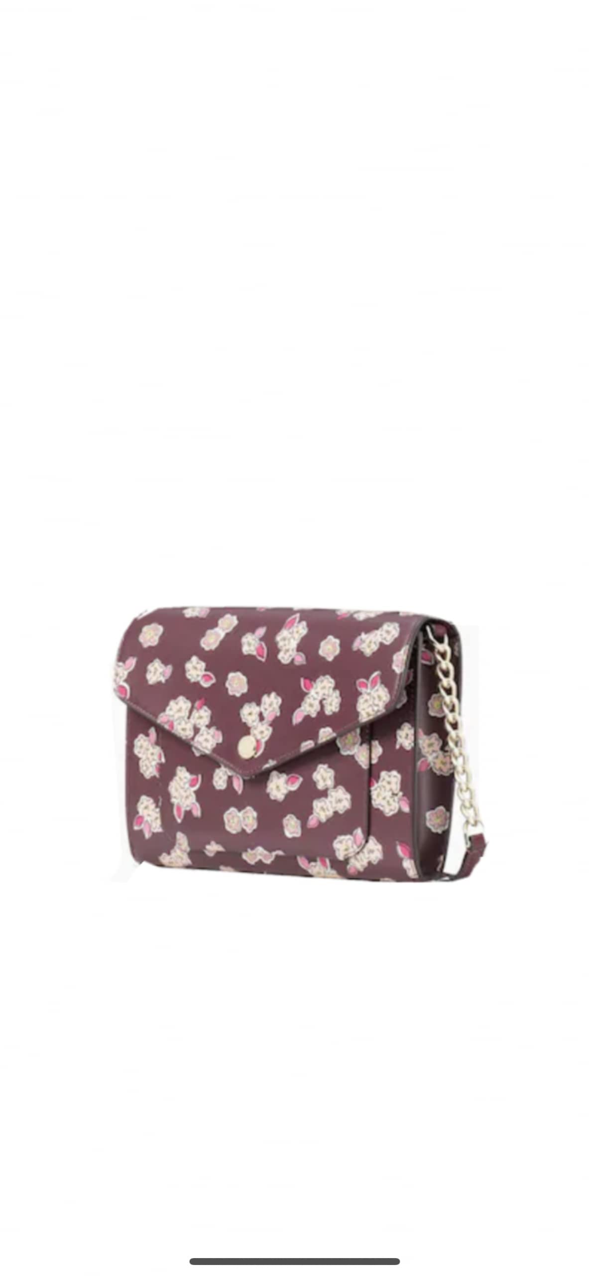 Kate Spade Tinsel Flap Glitter Crossbody Purse (Deep berry)