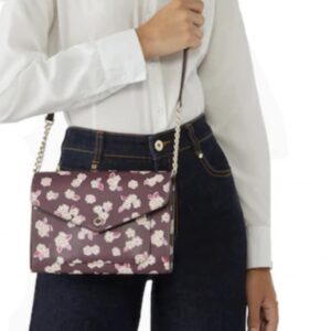 Kate Spade Tinsel Flap Glitter Crossbody Purse (Deep berry)