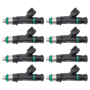 trq fuel injector set compatible with 2006-2011 buick lucerne cadillac dts 2007-2009 srx 2007-2010 sts xlr