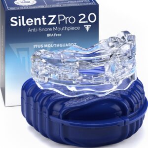 SilentZPro 2.0 - USA Designed Anti Snore Mouthpiece - Fully Adjustable Anti Snore Mouth Guard - Professional Patented Anti Snore Device & Grinding Solution - Brand: Itus Mouthguardz