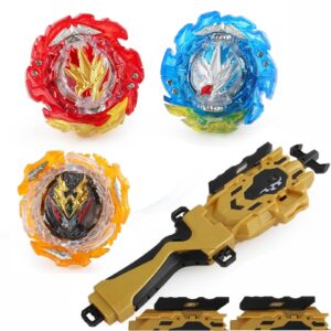 bay battle top b-203 helios hyperion ultimate fusion dx set booster superking battling tops gaming spinning top toys starter high performance 4d bey with burst string lr launcher & grip (b-203)