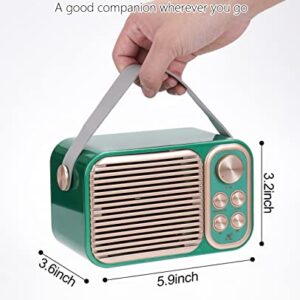 JIEFOCH Karaoke Machine for Kids & Adults, Portable Mini System with 2 Wireless Microphones & Bluetooth Connectivity,Sing Your Heart Out (Retro Green)