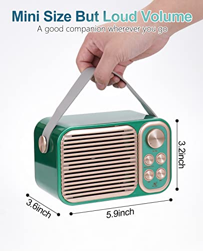 JIEFOCH Karaoke Machine for Kids & Adults, Portable Mini System with 2 Wireless Microphones & Bluetooth Connectivity,Sing Your Heart Out (Retro Green)