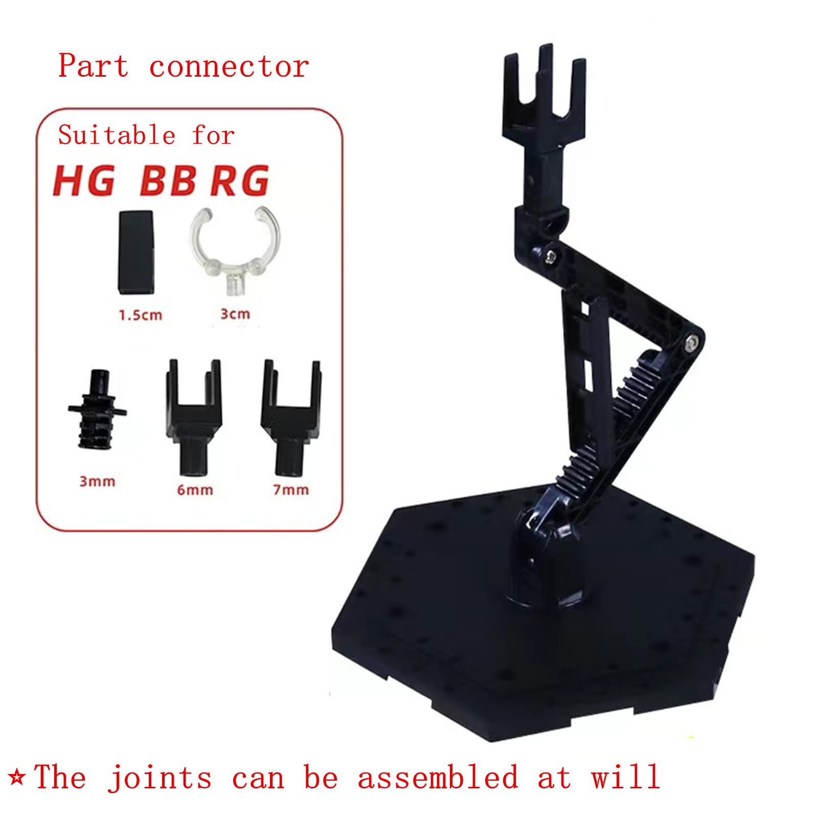 Model Display Shelf,Model Display Rack,Suitable for Gundam Model Stand Action Figure Stand and HG, MG and RG Model Character Display Stand. (Two)