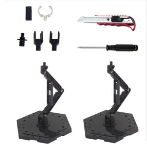 Model Display Shelf,Model Display Rack,Suitable for Gundam Model Stand Action Figure Stand and HG, MG and RG Model Character Display Stand. (Two)