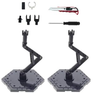 Model Display Shelf,Model Display Rack,Suitable for Gundam Model Stand Action Figure Stand and HG, MG and RG Model Character Display Stand. (Two)