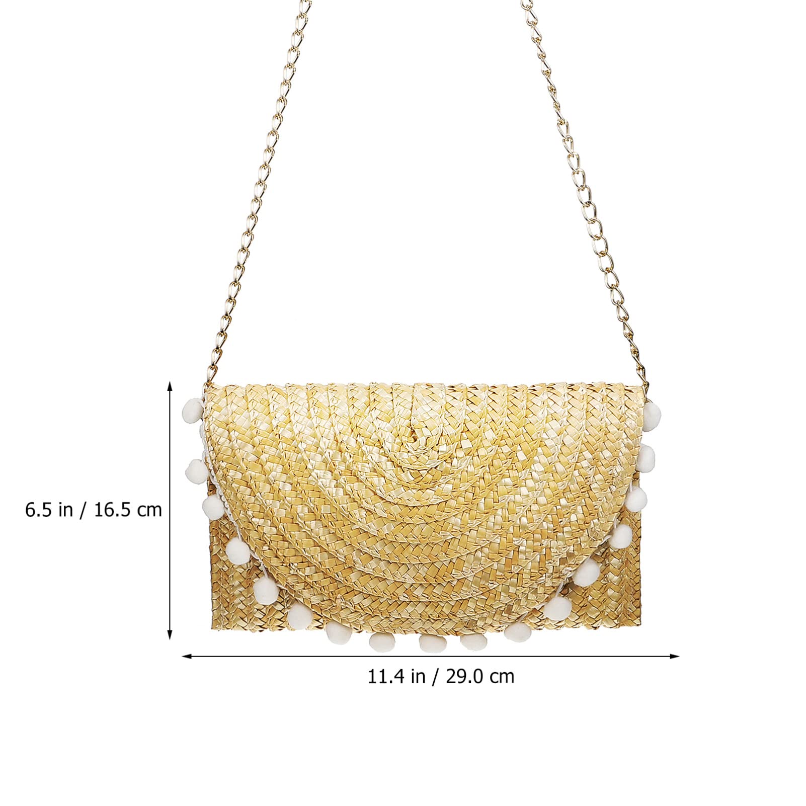 SHERCHPRY Carteras De Mujer Straw Bag Woven Clutch Purse with 3 Pairs Rattan Earring for Women Small Purse