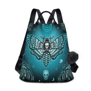 zoeo anti theft backpack butterfly skull blue boho mandala women large fashion travel shoulder bag purse rucksack lightweight