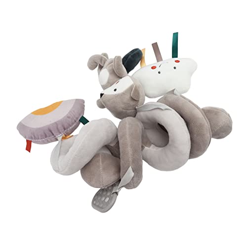 Baby Spiral Plush Toys, Visual Development Educational Stroller Car Seat Toy for Babys Hand and Close to Babys Skin (Fox Clouds)