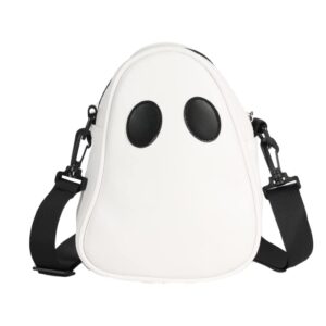 lovewlc special ghost face handbags,white pu ladies purse