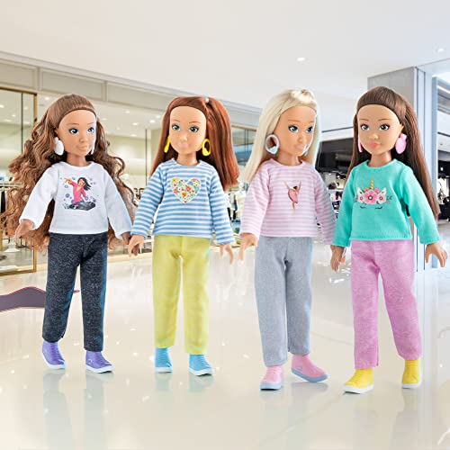 Corolle Girls Zoe Shopping Surprise Set Fashion Doll and 6-Piece Accessory Set, for Kids Ages 4 Years and up