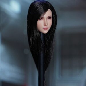 1/6 Scale Female Head Sculpt,Fantasy Girl Planted Hair Head Carved for 12inch Female Phicen TBLeague Action Figure Body (Long Hair)