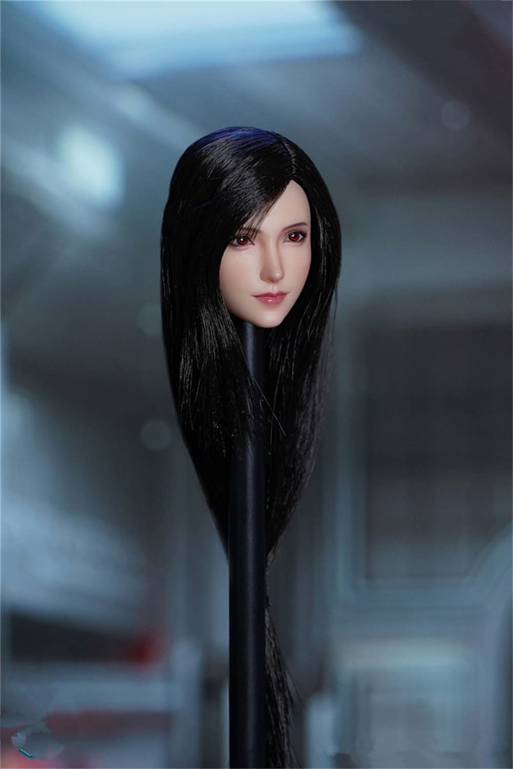 1/6 Scale Female Head Sculpt,Fantasy Girl Planted Hair Head Carved for 12inch Female Phicen TBLeague Action Figure Body (Long Hair)