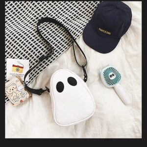 LoveWLC Special Ghost Face Handbags,White PU Ladies Purse