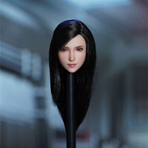 1/6 Scale Female Head Sculpt,Fantasy Girl Planted Hair Head Carved for 12inch Female Phicen TBLeague Action Figure Body (Long Hair)