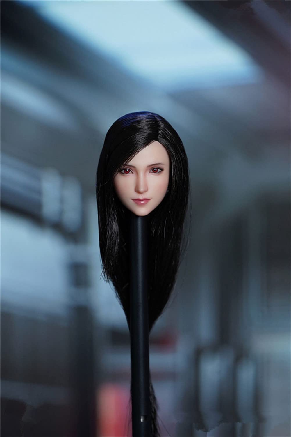 1/6 Scale Female Head Sculpt,Fantasy Girl Planted Hair Head Carved for 12inch Female Phicen TBLeague Action Figure Body (Long Hair)