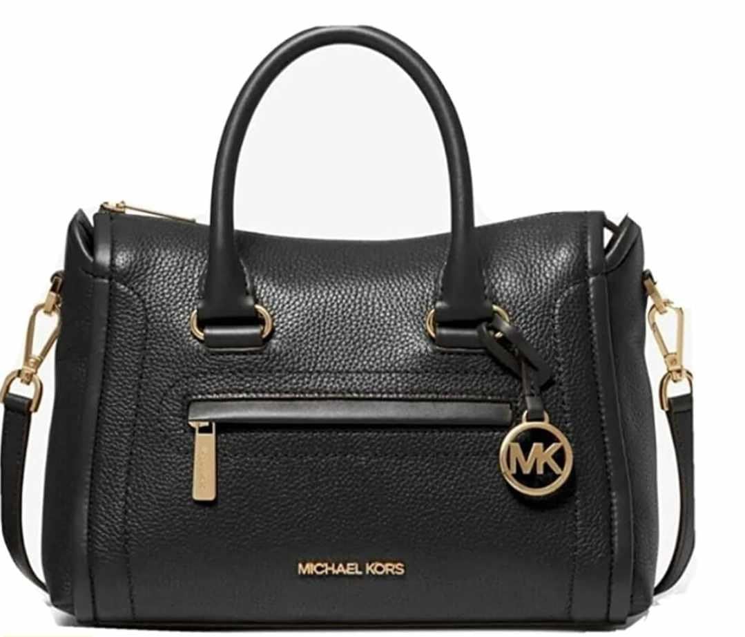 Michael Kors Carine Leather Satchel (Black)