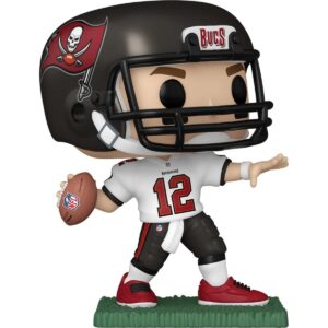 pop sports: bucs tom brady #170 (away uniform) vinyl figure (bundle with eco tek protector case and funko pop shipper box for additional protection)