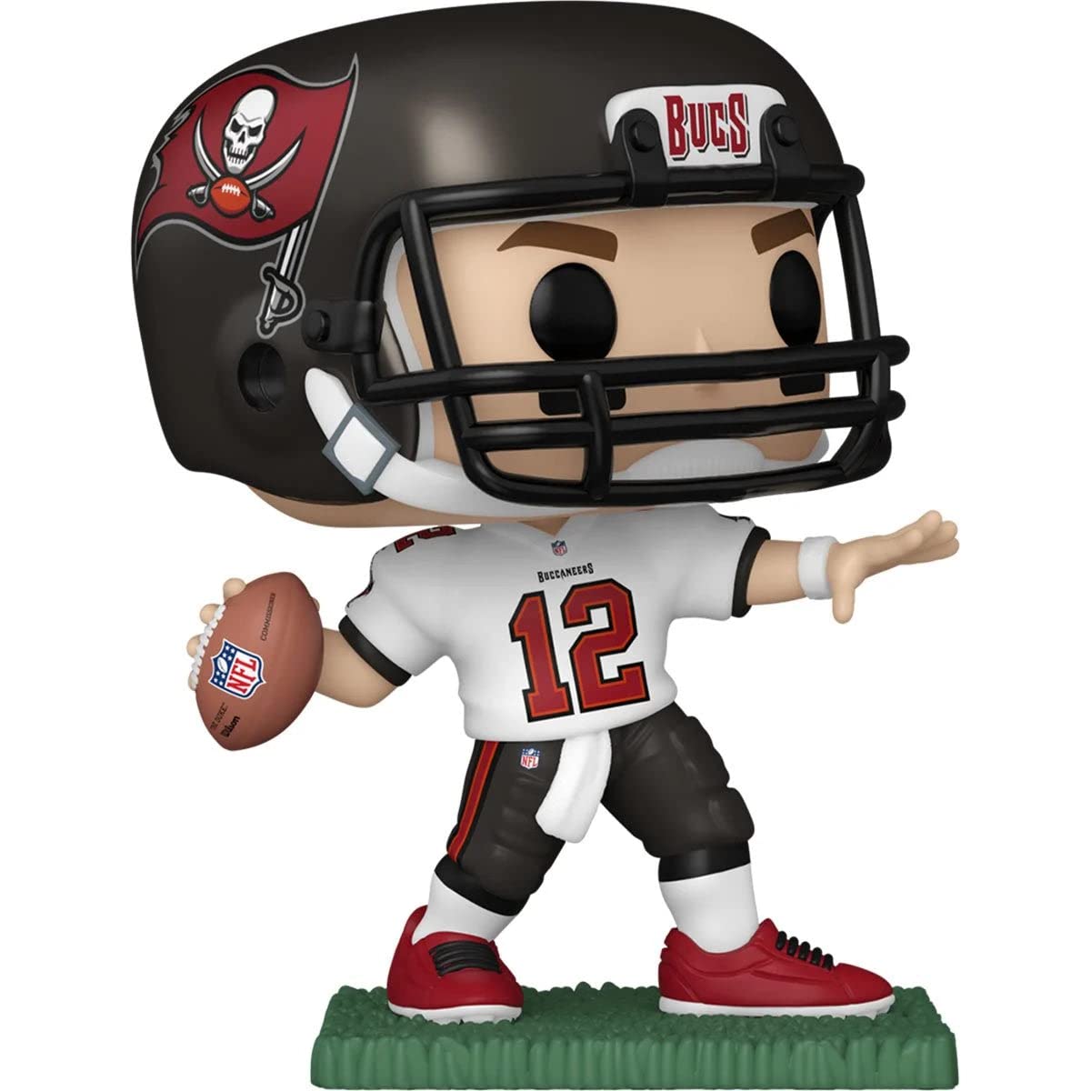 Pop Sports: Bucs Tom Brady #170 (Away Uniform) Vinyl Figure (Bundle with Eco Tek Protector Case and Funko Pop Shipper Box for Additional Protection)